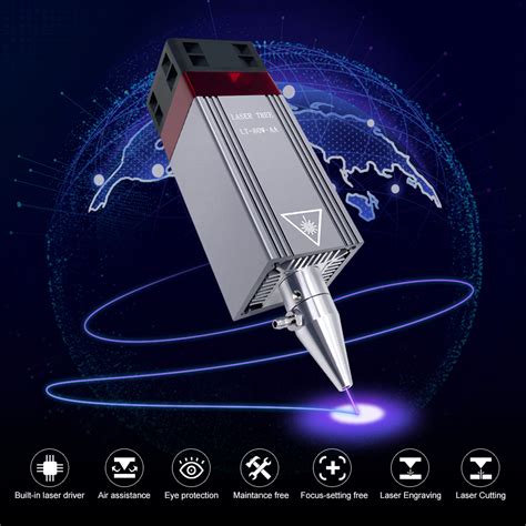 Laser Tree 80w Laser Module Head 450nm Blue Light Ttl Module Air Assist