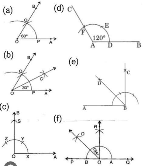 Construct With Ruler And Compasses Angles Of Following Measure A 60° B