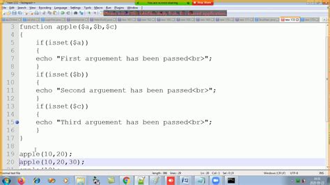 php functions missing parameters youtube