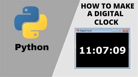 how to create digital clock in python tutorials youtube