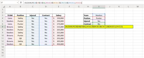 how to write a multiple criteria xlookup function