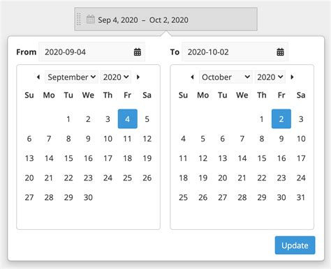 calendar chartio documentation