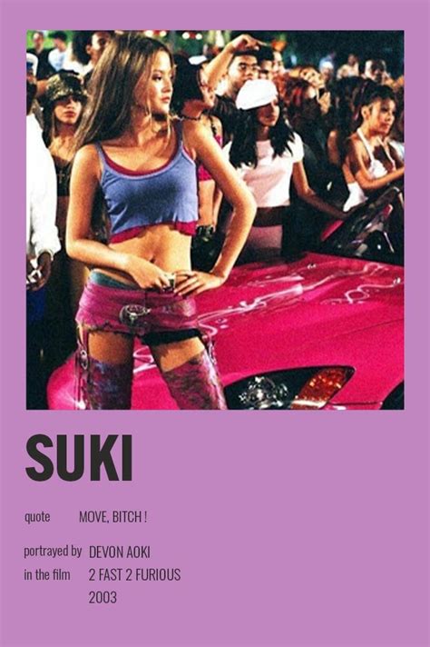 Suki Polaroid Poster Movie Posters Minimalist Fast And Furious