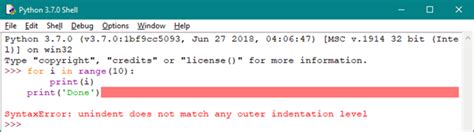 python unusual error with multiline code in idle shell stack overflow