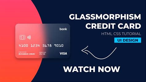 glass morphism debit card ui design using html and css only tutorial