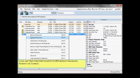 reset vba password in excel document youtube