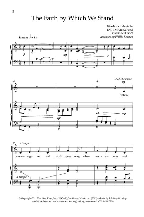 The Faith By Which We Stand Choral Anthem Satb Sheet Music Pdf