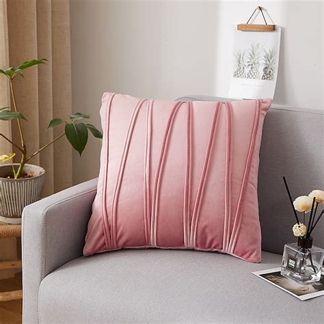 Decorative Toss Pillows Throw Pillow Covers Thickened Velvet 3d Striped