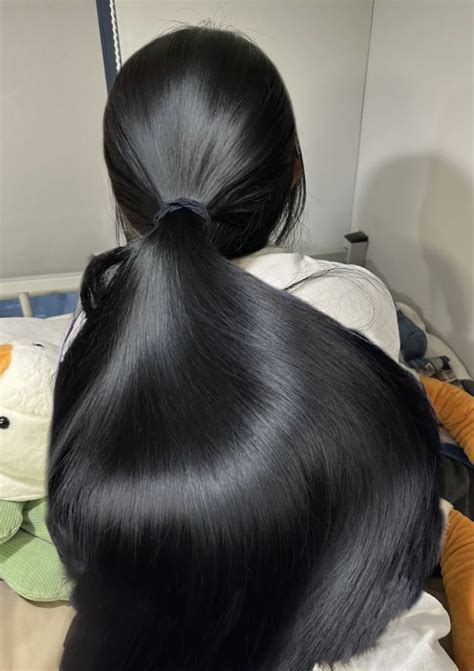 Long Shiny Hair Long Black Hair Dark Hair Shiny Hair Tips Glossy