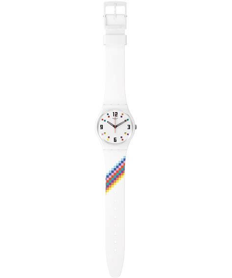 Swatch So28w700 Merry Go Round Squares Watch •