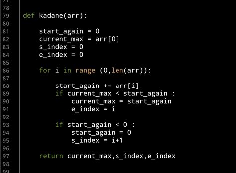 python kadane s algorithm ali s photography space
