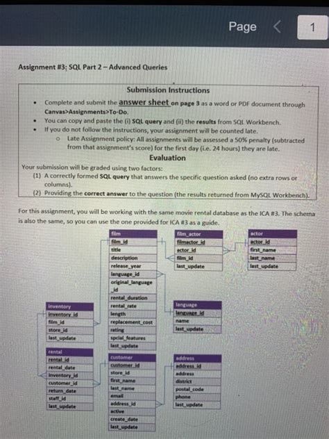 solved page 1 assignment 3 sql part 2 advanced queries su