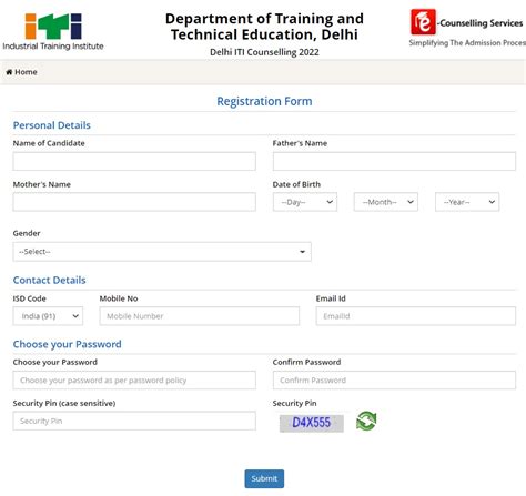 Iti Delhi Admission 2022 Online Registration
