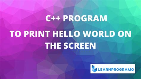 hello world program in c first c program