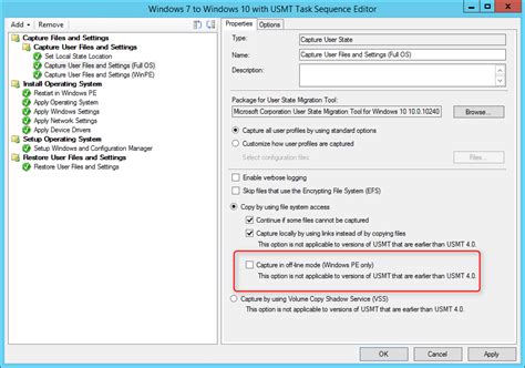 refreshing a windows 7 computer to windows 10 using usmt and sccm