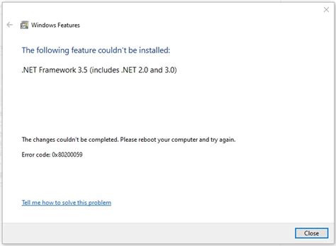 framework 3 5 installation fail error code microsoft community