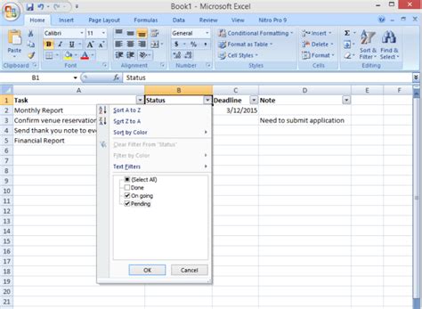 keep track of your work with an excel checklist template