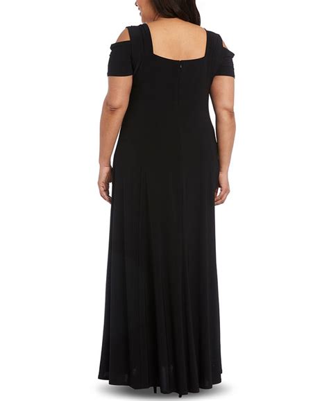 R And M Richards Plus Size Rhinestone Detail Gown Macys