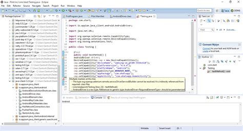 java appium unable to instantiate androiddriver stack overflow