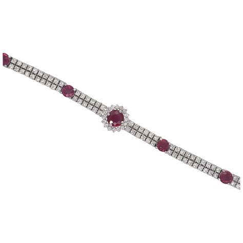Ruby And Diamond Tennis Bracelet At 1stdibs Ruby Tennis Bracelet Gold