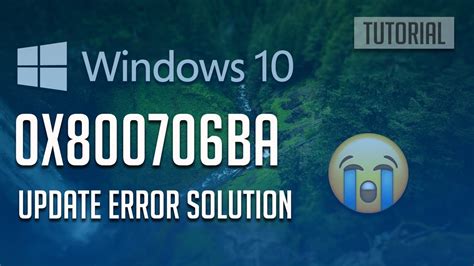 fix windows 10 update error 0x800706ba [2021 solution] youtube