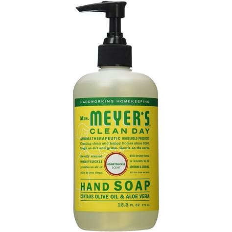 Mrs Meyers Clean Day Hand Soap Olive Oil And Aloe Vera Honeysuckle 12