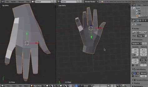 designing of hand in blender 3d python 2 7 is required as