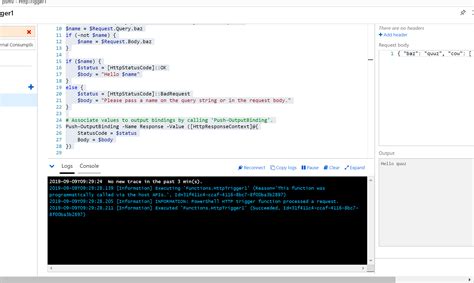 json prettifier using azure function w powershell and