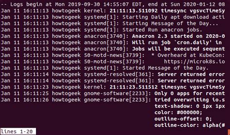 how to use journalctl to read linux system logs