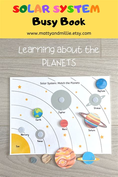 Solar System Busy Book Busy Book Printable Solar System Printable