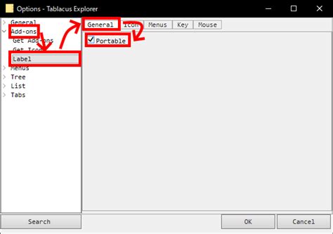 label tablacus explorer add on