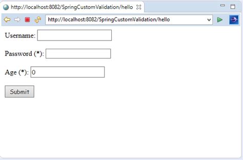 spring mvc custom validation javatpoint