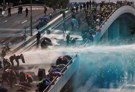 Violence Flares After Hong Kong Protesters Defy Police Ban Pbs