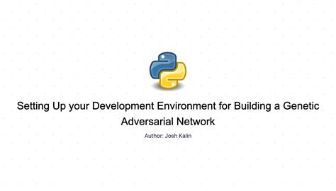 setting up your development environment for building a genetic