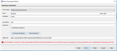database connecting to mysql server with netbeans