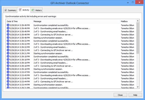 monitoring synchronization