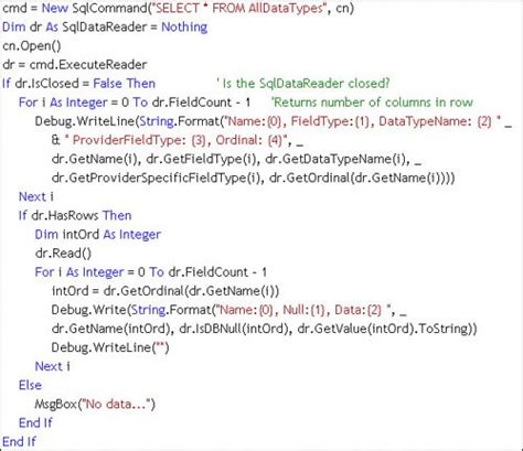 understanding the sqldatareader hitchhikers guide to