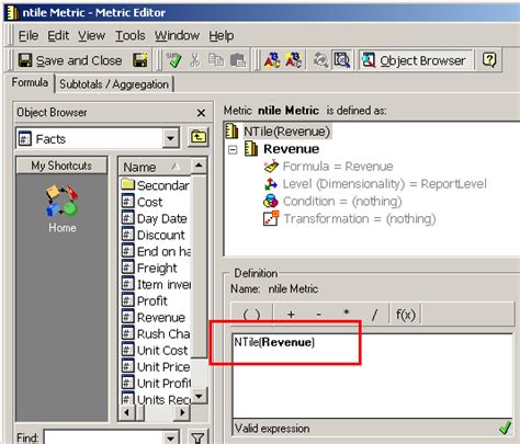 kb17704 how to use the ntile function for ranking metric values by