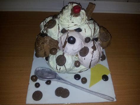 Ice Cream Sundae Cake Decorated Cake By Kristy Cakesdecor