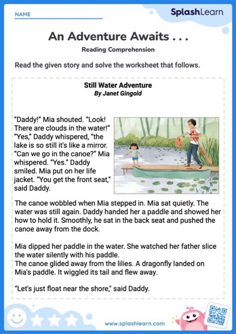 An Adventure Awaits Practice Reading Comprehension Ela Worksheets