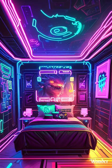 Cyberpunk Aesthetic Room Cyberpunk Room Interiors Cyberpunk Bedroom