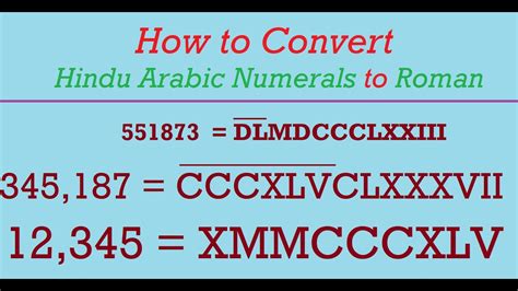 how to convert hindu arabic numeral to roman lesson 2 roman