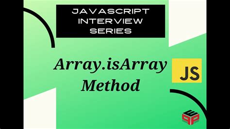array isarray method youtube