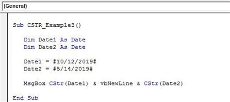 vba cstr convert value to string data type using cstr
