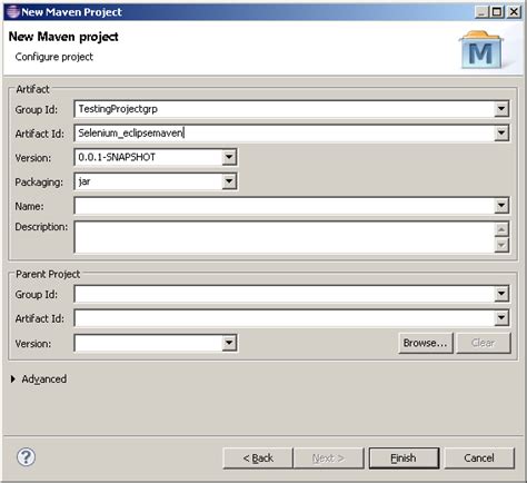 how to use maven to create selenium project selenium