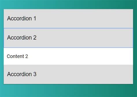 10 best accordions components in pure javascript and css css script