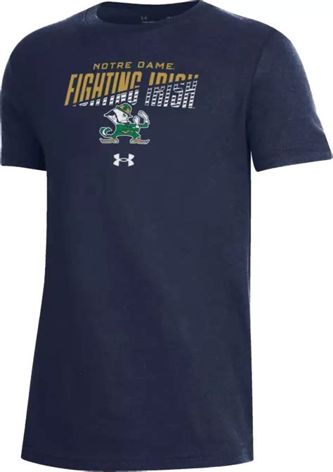 Under Armour Youth Notre Dame Fighting Irish Navy Performance Cotton T