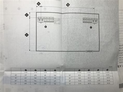 solved 2021 frame tv mounting dimensions for 55 inch samsung