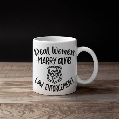 Real Women Are Cops Mug Funny Woman Cop Coffee Mugs Female Etsy